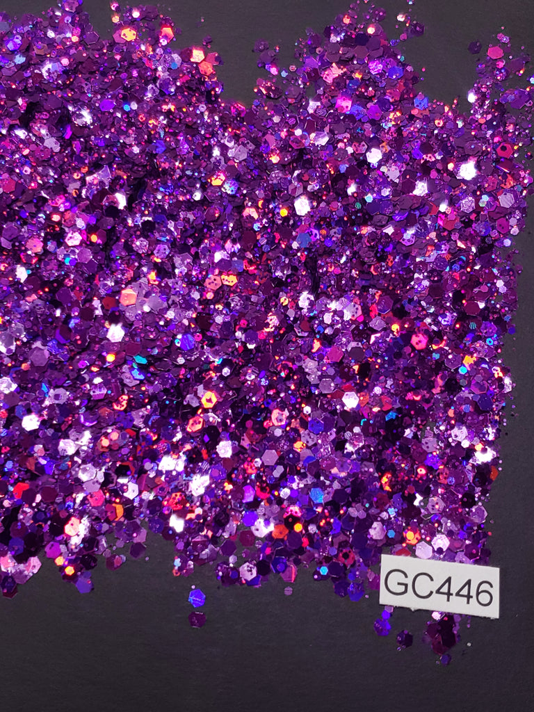 Galaxy Grape - Hexagon Mix - Small - GC446 – Glitzy City LLC