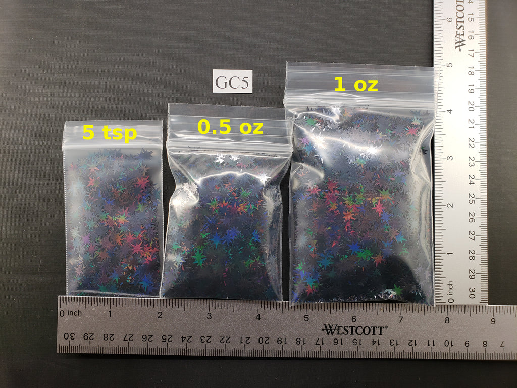 Exploding Star - Black Holographic Glitter - GC5 – Glitzy City LLC